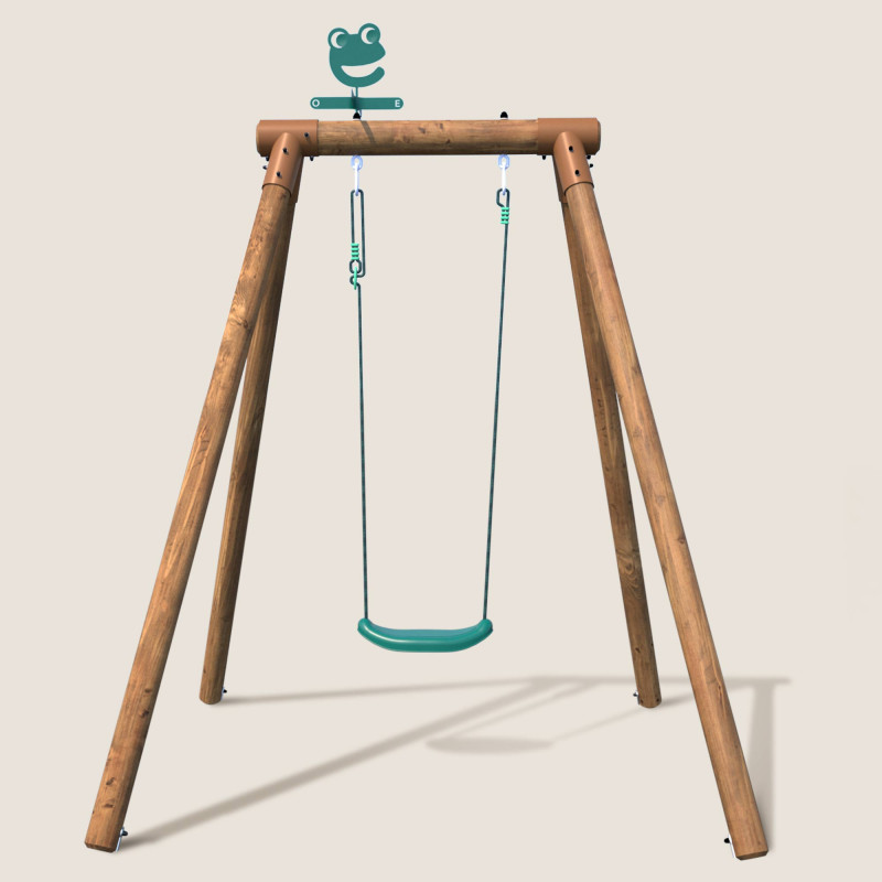 Portique balançoire simple 1 personne en bois Hanna - Soulet